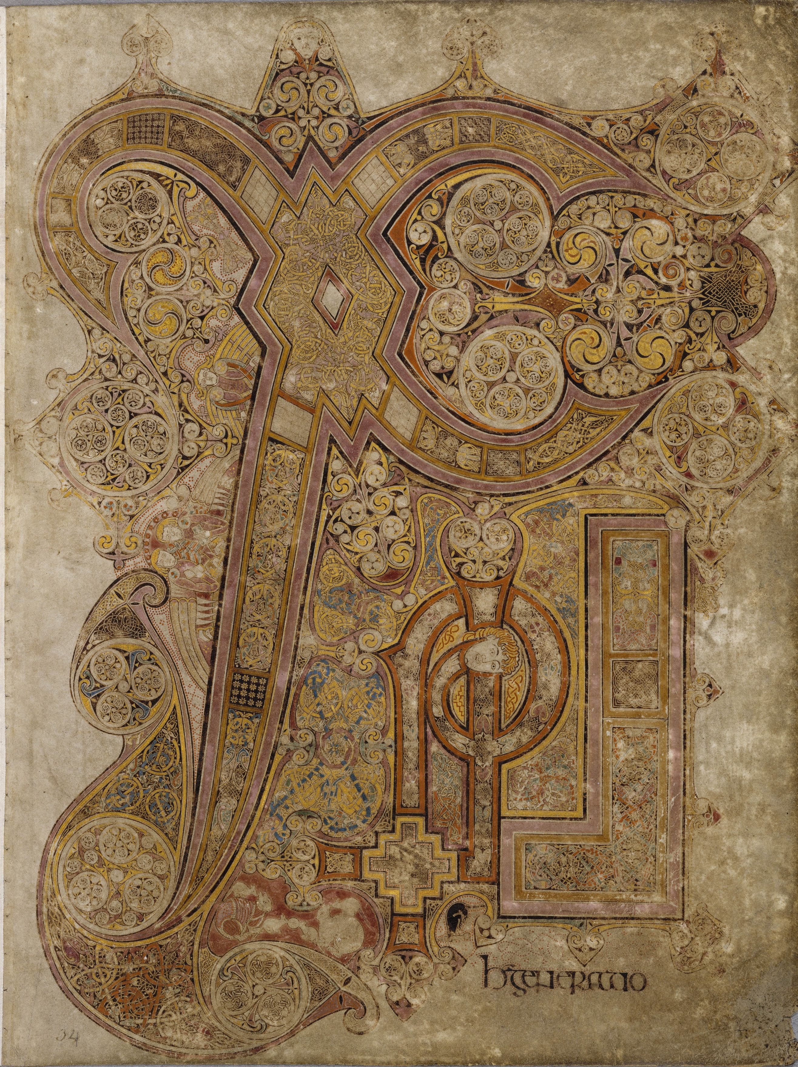 Symbolism in the Book of Kells: the Chi Rho page | Visit Trinity